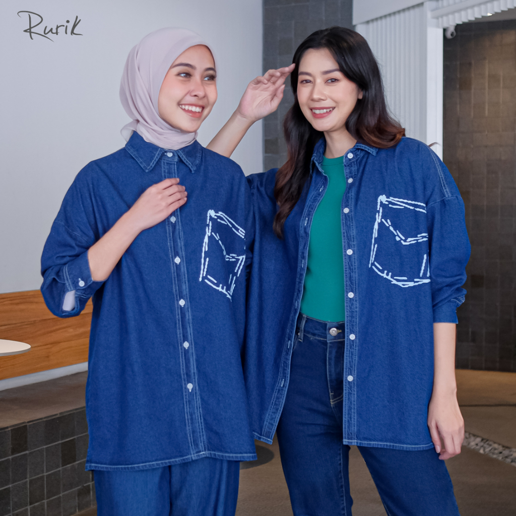 Jual RURIK Vially Denim SHIRT | Official Rurik Reseller Jadetabek Ready ...