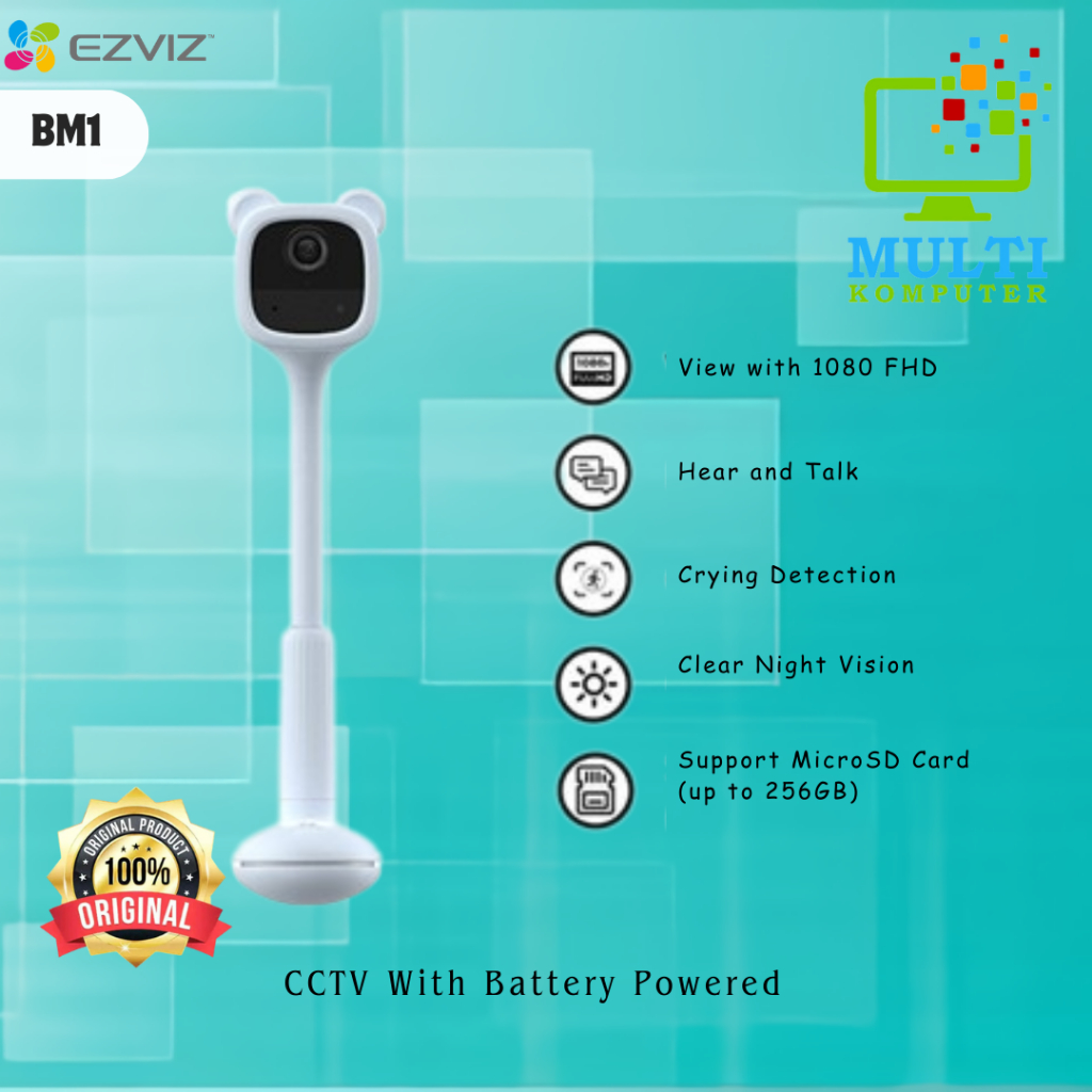 Jual EZVIZ BM1 Baby Camera Monitor CCTV With Battery Powered - BM1 BLUE ...