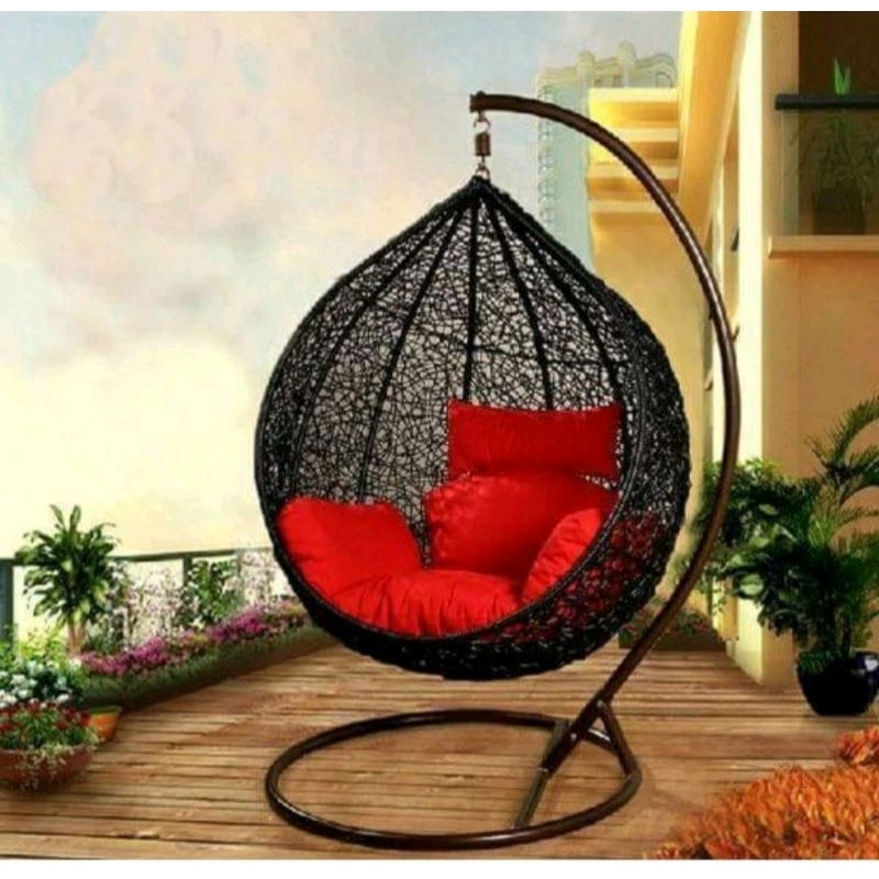 Jual ayunan gantung rotan sintetis.(ongkir sesui aplikasi) | Shopee ...