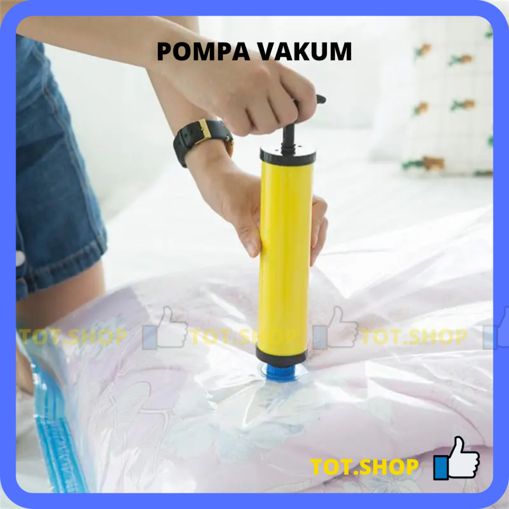 Jual Vakum Plastik Vacum Pakaian Pompa Manual Vacum Bag Pakaian, Baju ...