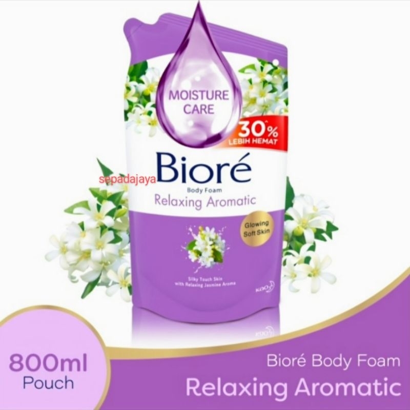Jual Biore Sabun Mandi Cair Relaxing Aromatik Pouch 800 ml Body Wash Refill | Shopee Indonesia