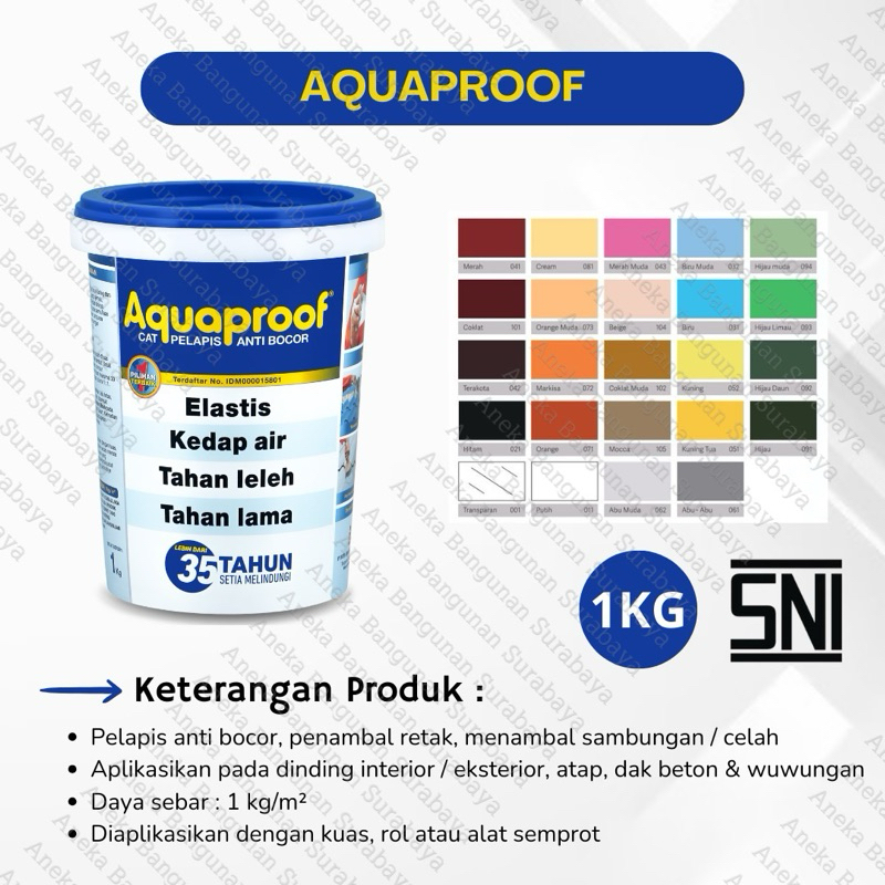 Jual Aquaproof 1 Kg Terlengkap & Harga Terbaru Juni 2026 | Shopee Indonesia