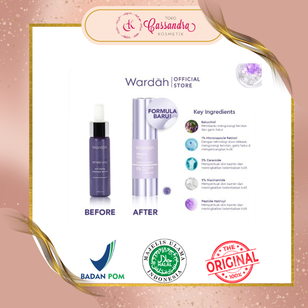 Jual WARDAH RENEW YOU ANTIAGING INTENSIVE SERUM 17 ML/ WARDAH ANTI ...