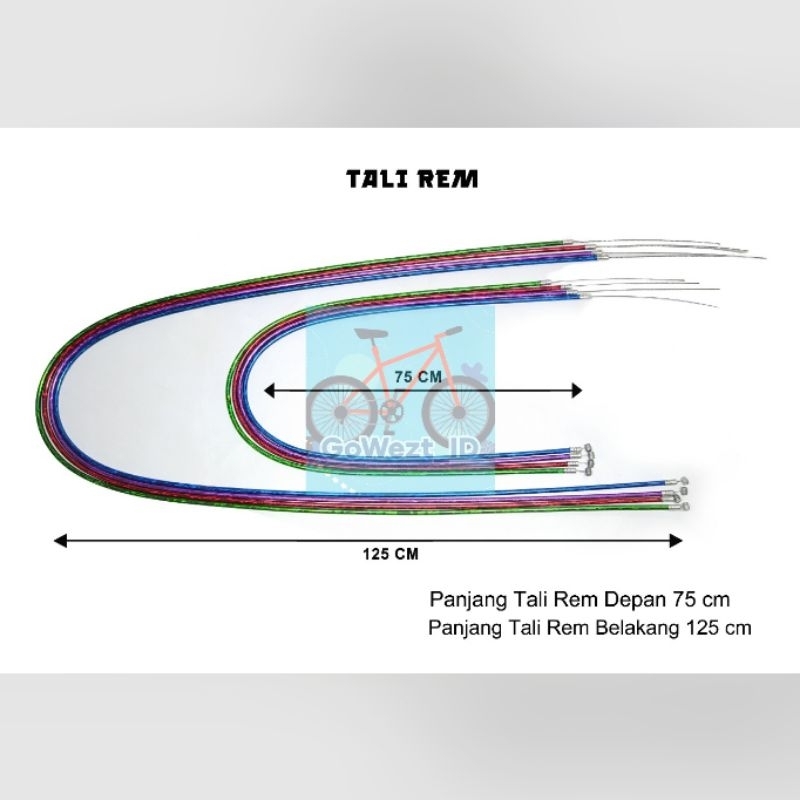 Jual Tali Kabel Rem Sepeda Warna Sepasang Depan Belakang Kingston Anak ...