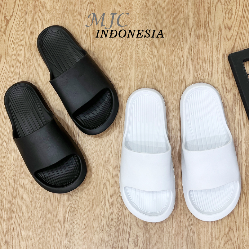 Jual MJC Indonesia Sandal Slip On Flip Flop Original Sandal Slide Putih ...