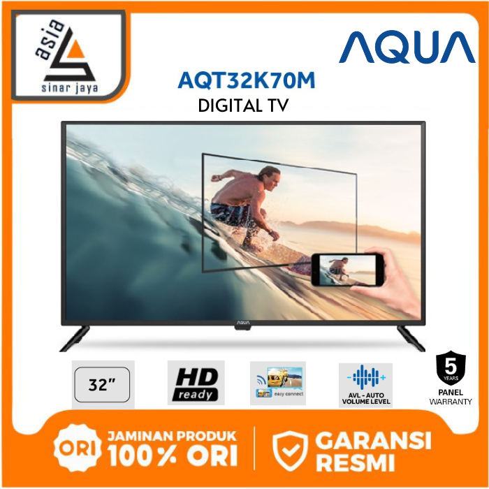 Jual AQUA Elektronik TV Digital AQT32K70M 32 Inch HD | Shopee Indonesia