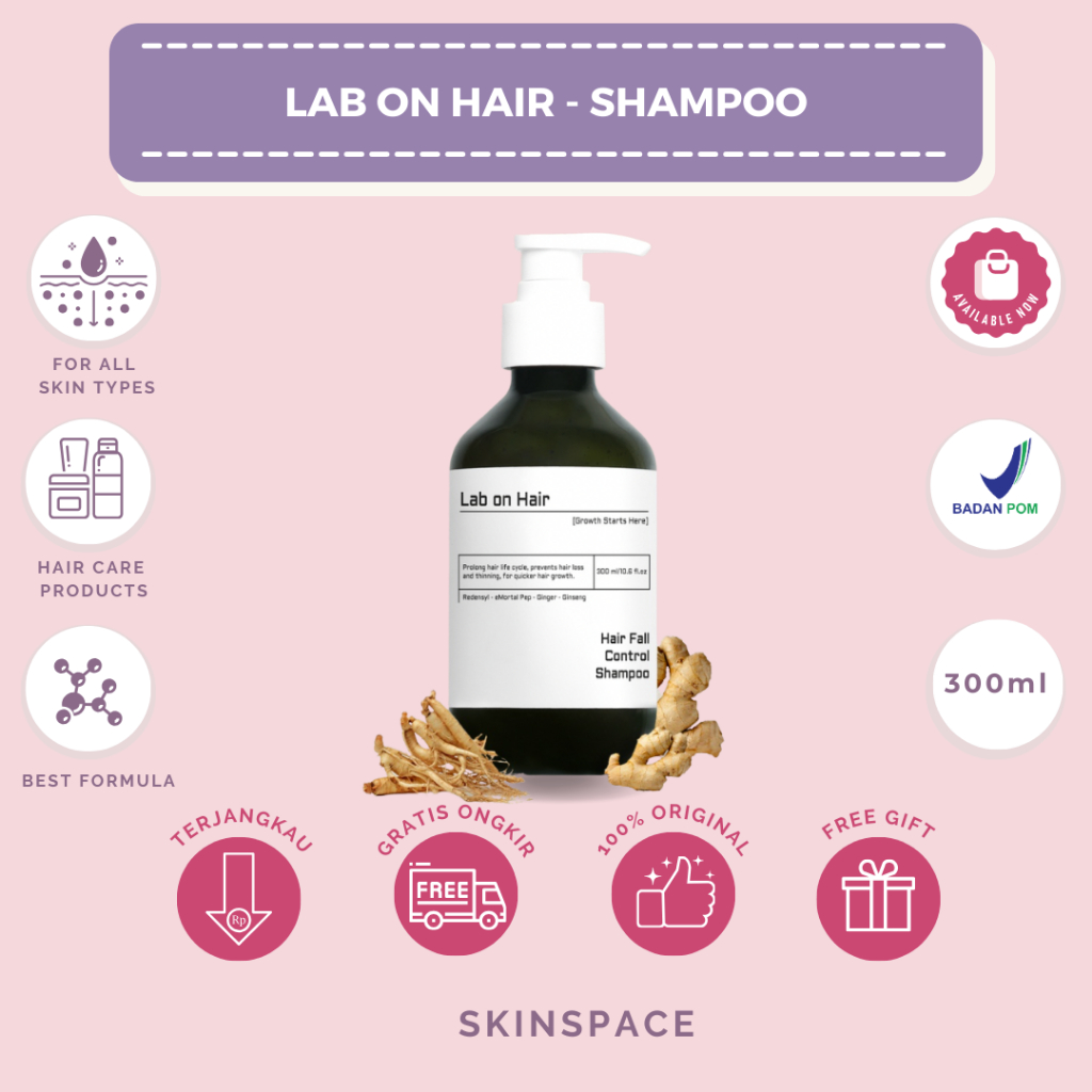 Jual LAB ON HAIR Anti Hair Fall Shampoo - Sampo Perawatan Rambut Anti ...