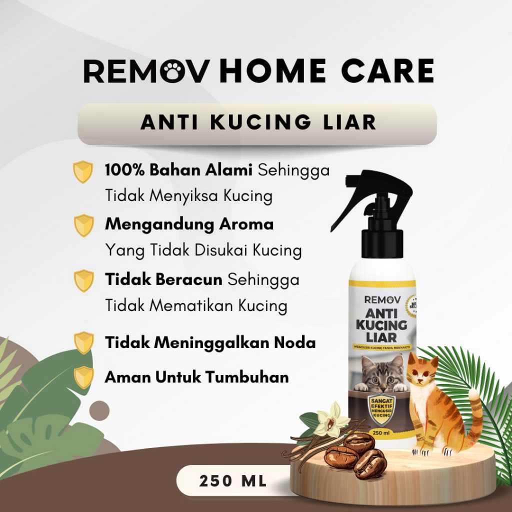 Jual REMOV Spray Anti Kucing Liar 250ml Cegah Kucing Pup Sembarangan ...