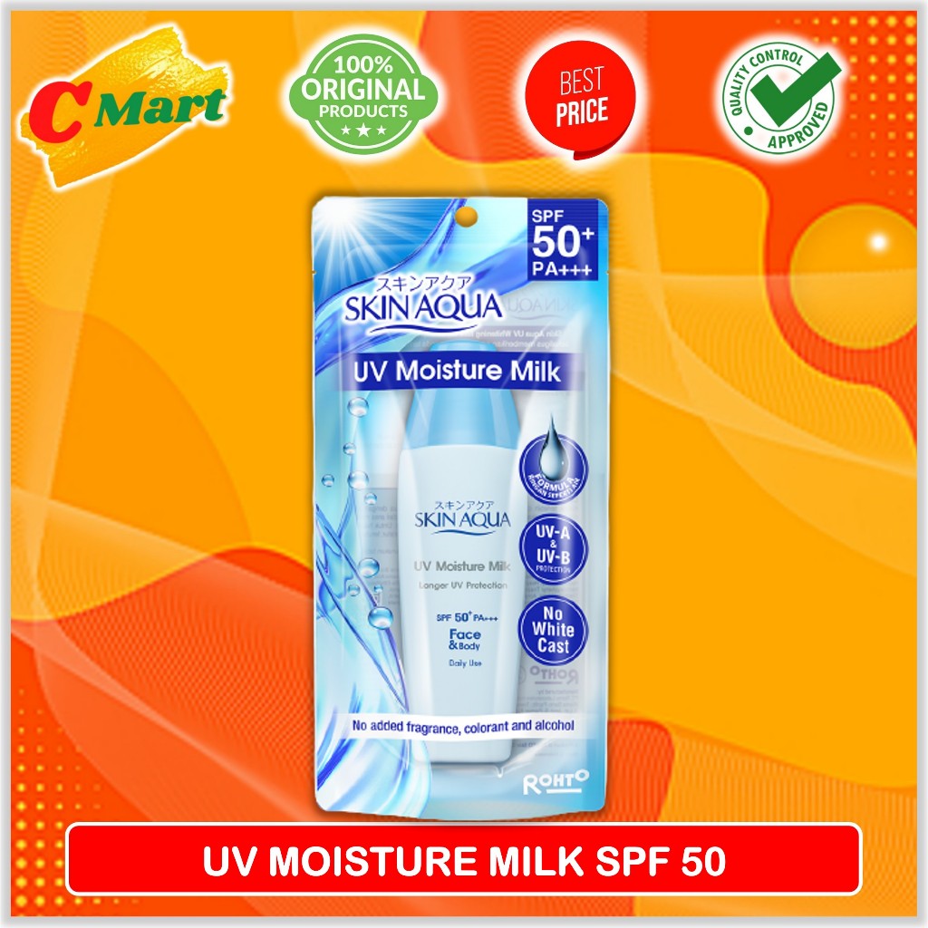 Jual Skin Aqua UV Sunscreen Moisture Milk SPF 50+ PA+++ 40gr -Sunscreen ...