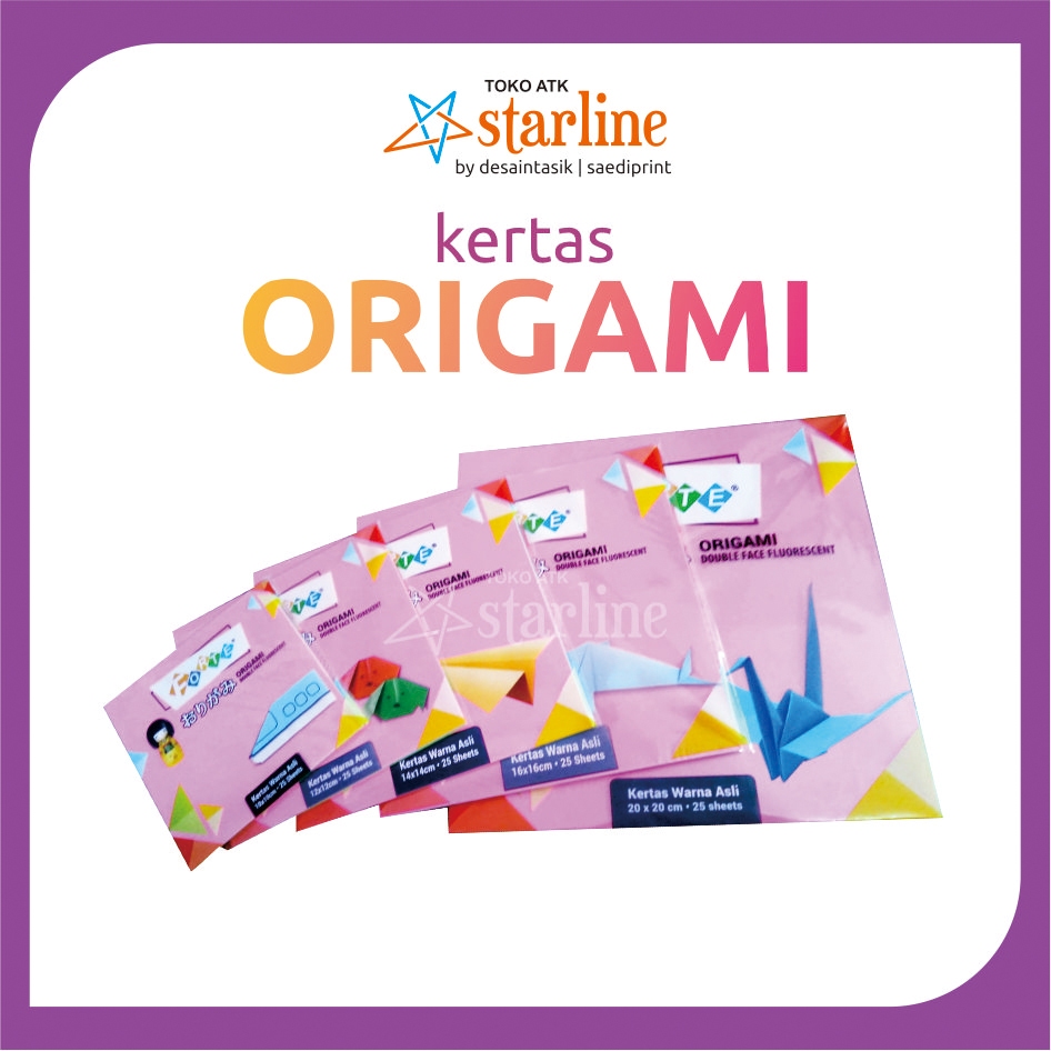 Jual KERTAS ORIGAMI - KERTAS LIPAT 2 SISI - DOUBLE SIDE - FORTE ...