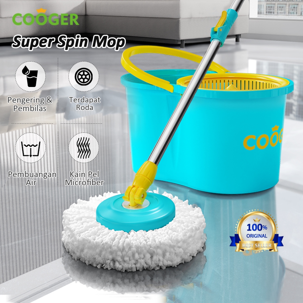 Jual COOGER Alat Pel Bucket Spin Mop Mencuci Dengan Mudah Serbaguna ...