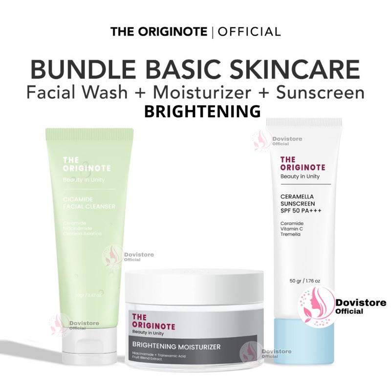 Jual The Originote 1 Paket Skincare Brightening Moisturizer + Facial ...