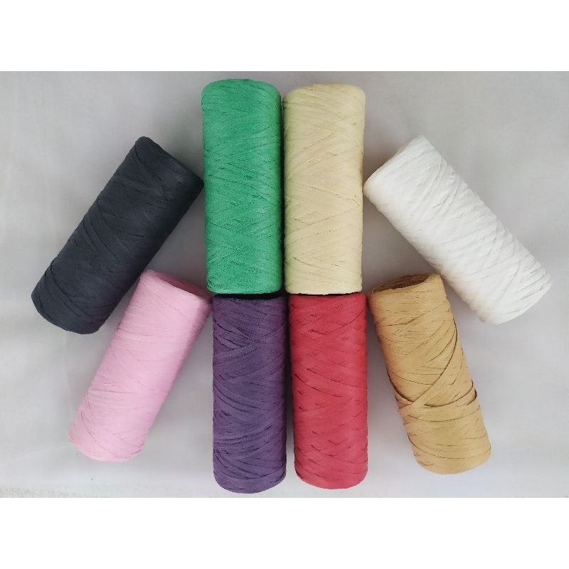 Jual Benang Rajut Raffia Paper / Paper Yarn | Shopee Indonesia