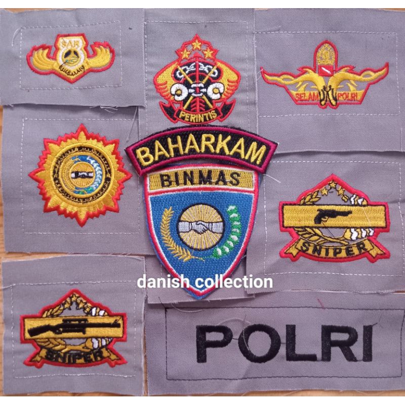 Jual BET BORDIR LOGO LAMBANG BINMAS BAHARKAM POLRI | Shopee Indonesia