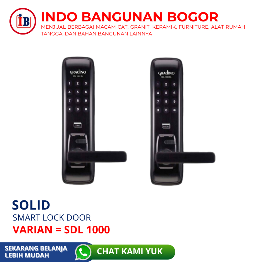 Jual SOLID SMART LOCK DOOR SDL 1000 | Shopee Indonesia