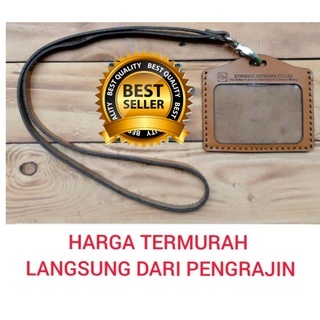 Jual Name Tag Kulit Asli Custom Nama dan Logo, Id Card Holder Kulit ...