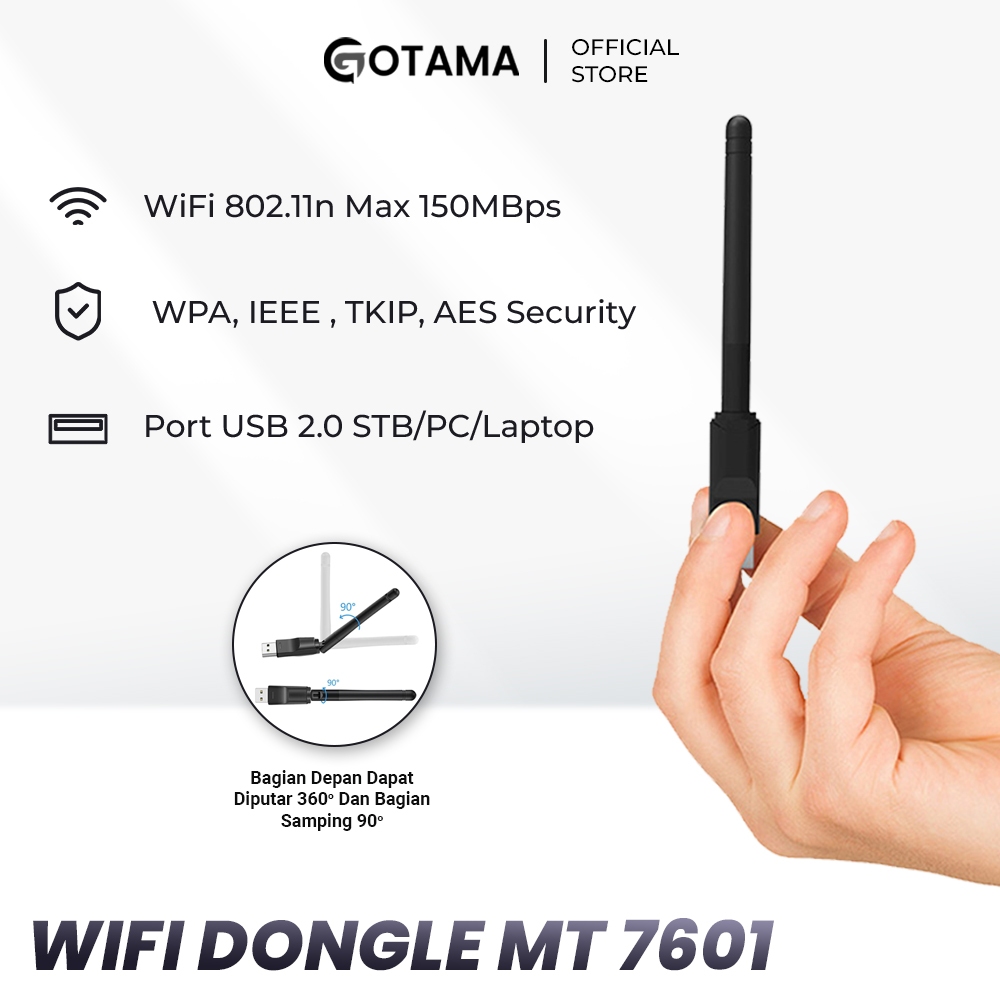Jual Dongle Wireless MT-7601 USB WIFI Adapter Bisa untuk STB 150Mbps 802.11n Antena Receiver ...