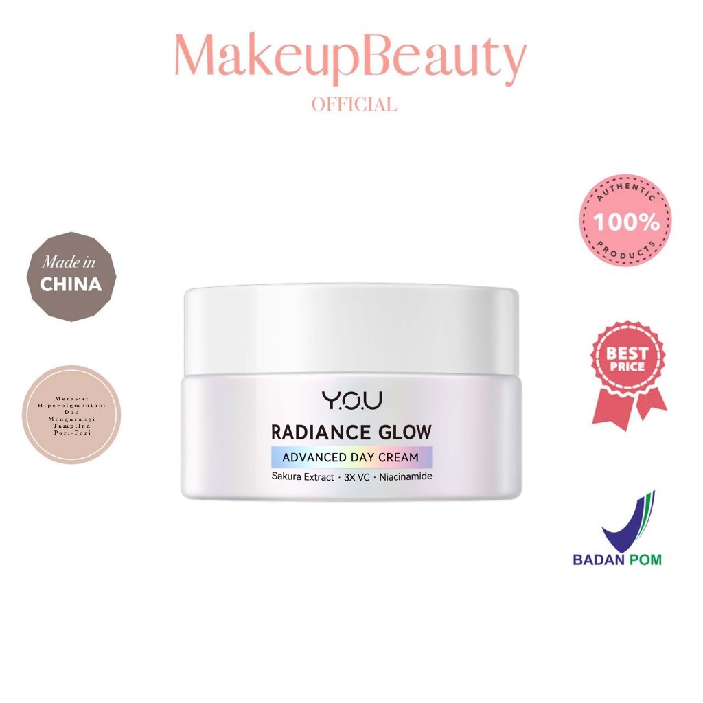 Jual YOU Radiance Glow Advanced Day Cream | Brightening Vitamin C ...