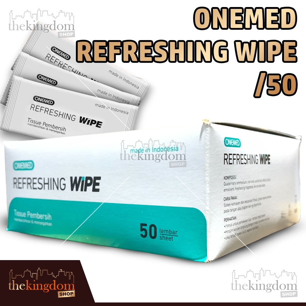 Jual Onemed Refreshing Wipe /50 Wipes Tissue Steril Tisu Basah Travel ...