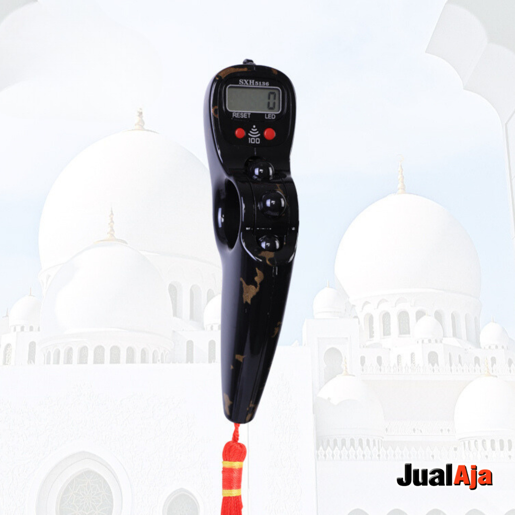 Jual Tasbih Digital Alarm Bunyi Beep 100 Motif Marmer dan Kayu + Lampu ...