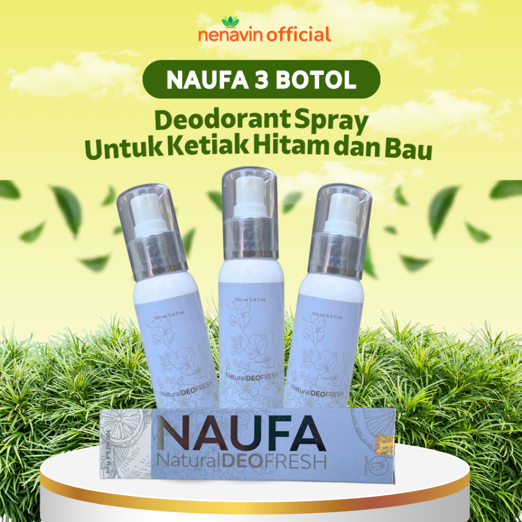 Jual PAKET 3 BOTOL Deodoran Spay Naufa Natural DEOFRESH - Deodorant ...