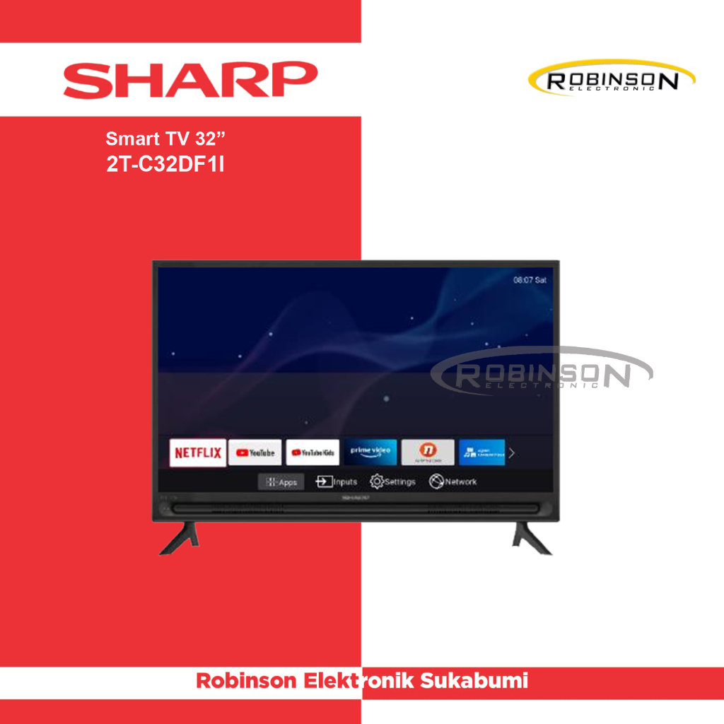 Jual LED TV Sharp 32inch 2T-C32DF1I Smart TV | Shopee Indonesia