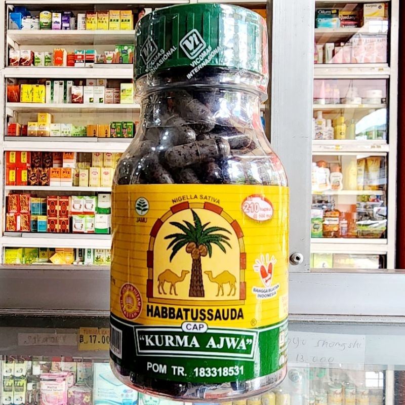 Jual Habbatussauda Kurma Ajwa 1 botol 210 kapsul (ukuran besar ...