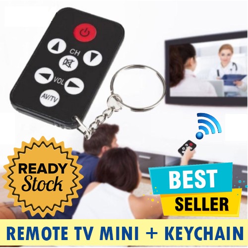 Jual Universal TV Remote Control Mini with Keychain Gantungan Kunci ...