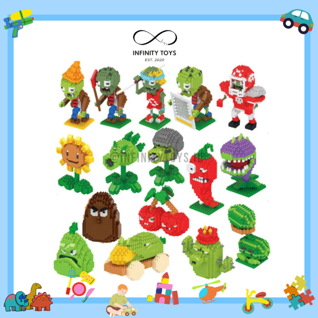 Jual INFINITY Mini Nano Block Plant VS Zombie Mainan Balok Building Blok Puzzle Susun Bricks ...