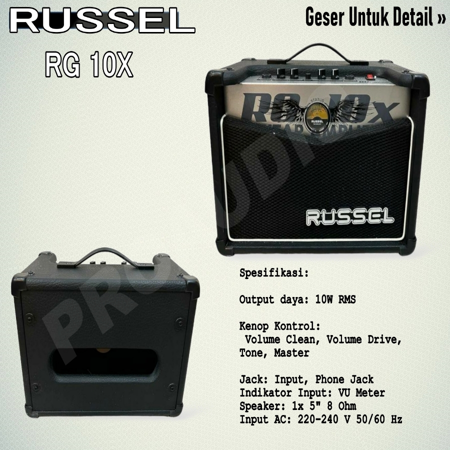 Jual Amplifier Guitar Russel RG 10X RG10X RG 10X Ampli Gitar 5 Inch 10 ...