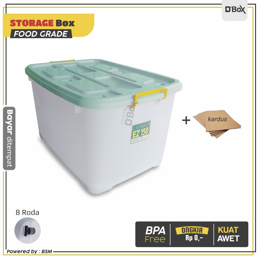 Jual [INSTAN] BSM Box Container Plastik Jumbo 150 LITER KOTAK ...