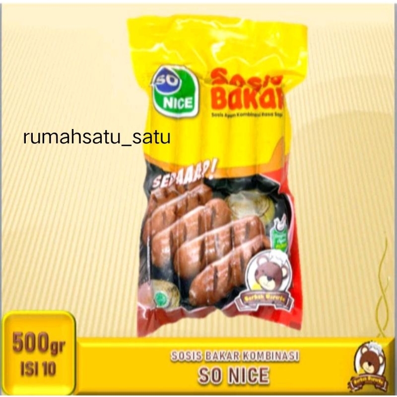 Jual So Nice Sosis Bakar Isi 10, 500 gram. So Nice by So Good . Sosis ...