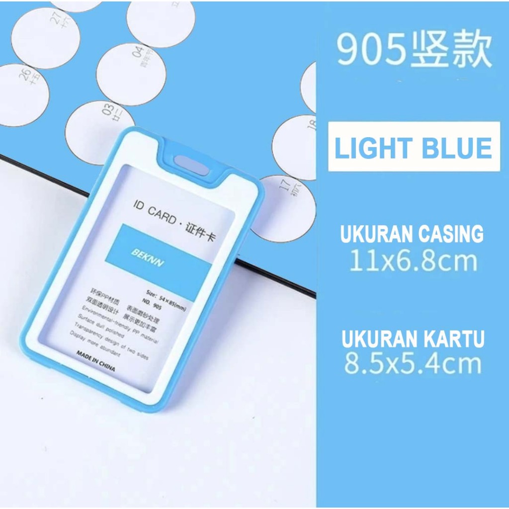 Jual Id Card Holder Name Tag Casing Id Holder 2 sisi Mika Bening Tempat Holder Lanyard Id Card 2 ...