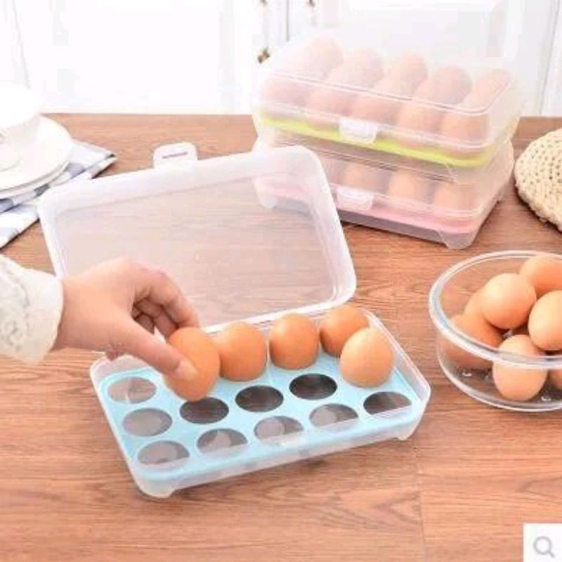 Jual KOTAK TELUR EGG BOX/Tempat penyimpanan telur/per box 15 btr ...