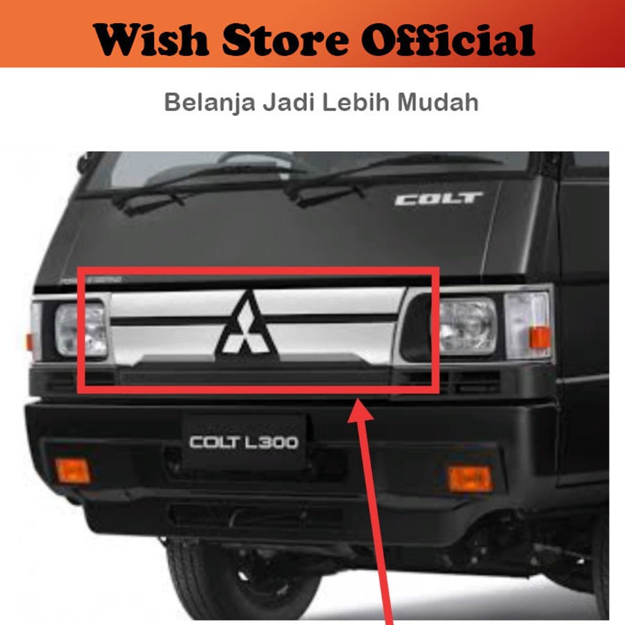Jual Grill Depan Tengah Mitsubishi L300 L 300 Euro 4 CHROME | Shopee ...