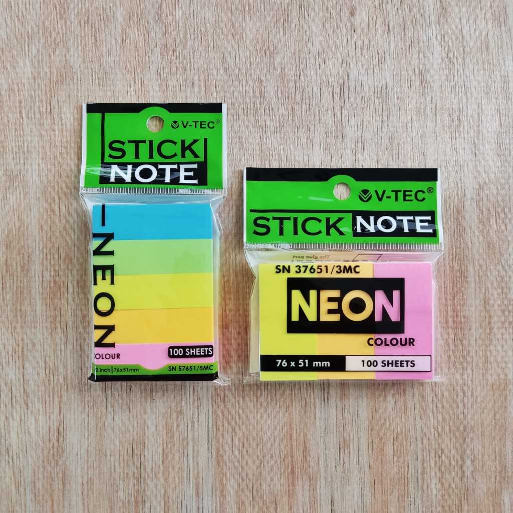 Jual V-TEC Sticky Notes / Book Annotation Tabs / Penanda Buku Anotasi ...