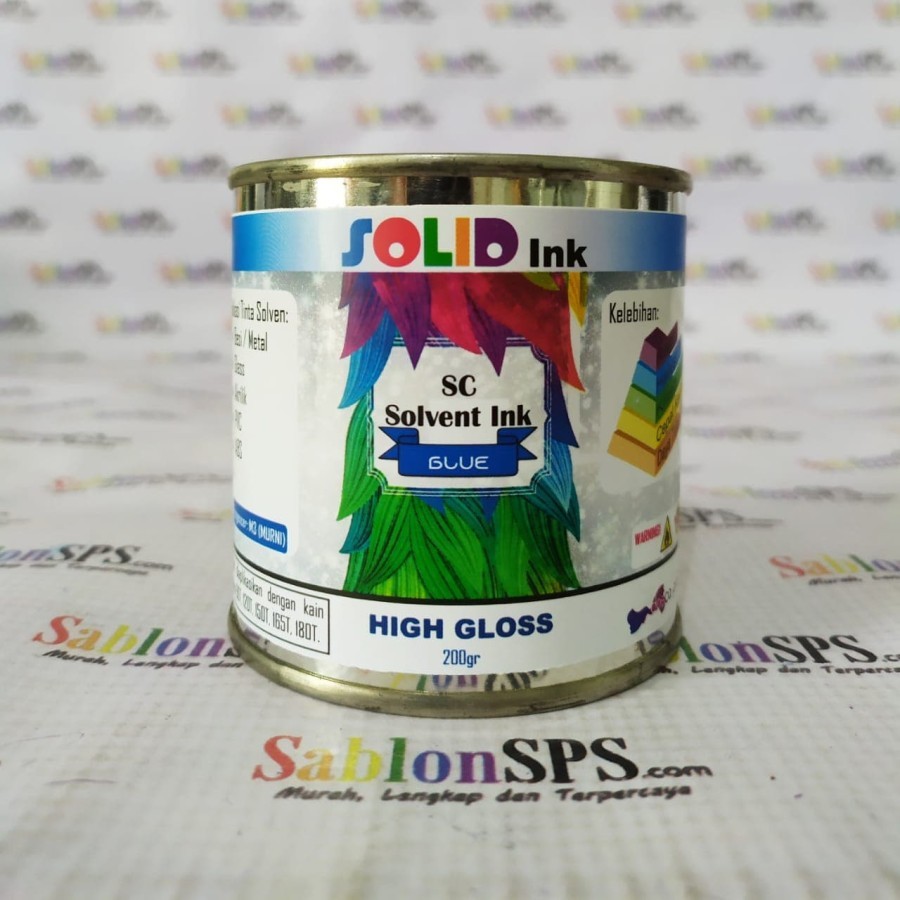 Jual TINTA SABLON GELAS BESI /METAL 250GR BIRU BLUE BASIS MINYAK ...
