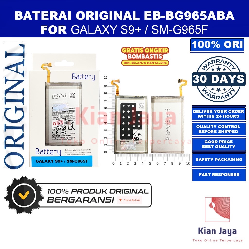 Jual [Garansi 100% Ori] Baterai Galaxy S9+ / SM-G965F EB-BG965ABA Batre Battery Hp S9 Plus ...