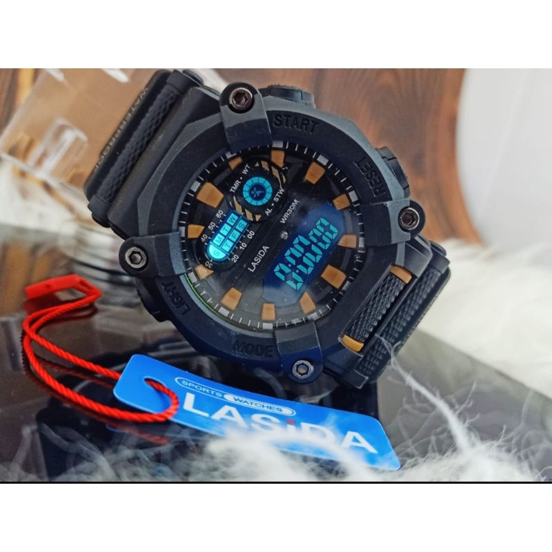 Jual LASIDA Original JAM Tangan LASIDA Digital Tali Rubber Wateresis ...