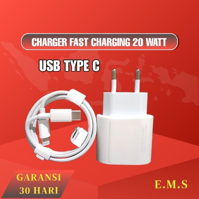Jual Charger Fast Charging iph 12 Pro Max Adapter USB C 20 Watt OEM ...