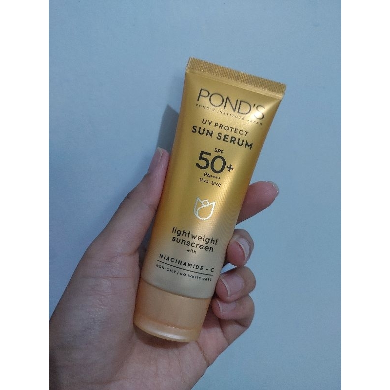 Jual Ponds UV Protect Sun Serum SPF 50 | Shopee Indonesia