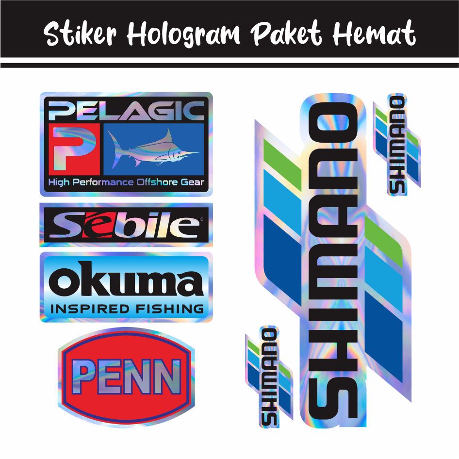 Jual Sticker Cutting Pancing Hologram Motif Ikan Keren Ultra Light Full ...