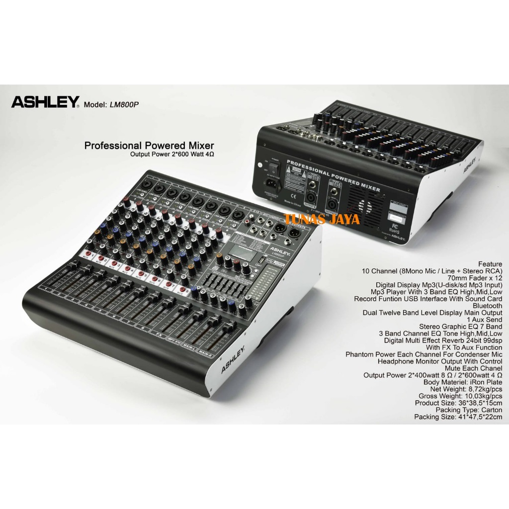 Jual Power Mixer ASHLEY LM800P POWER MIXER 8 Channel Original Ashley ...