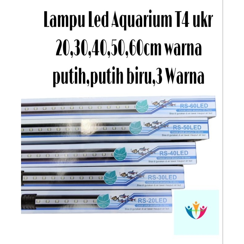 Jual Lampu LED T4 Celup Aquarium RS Ukuran 20-60cm | Shopee Indonesia