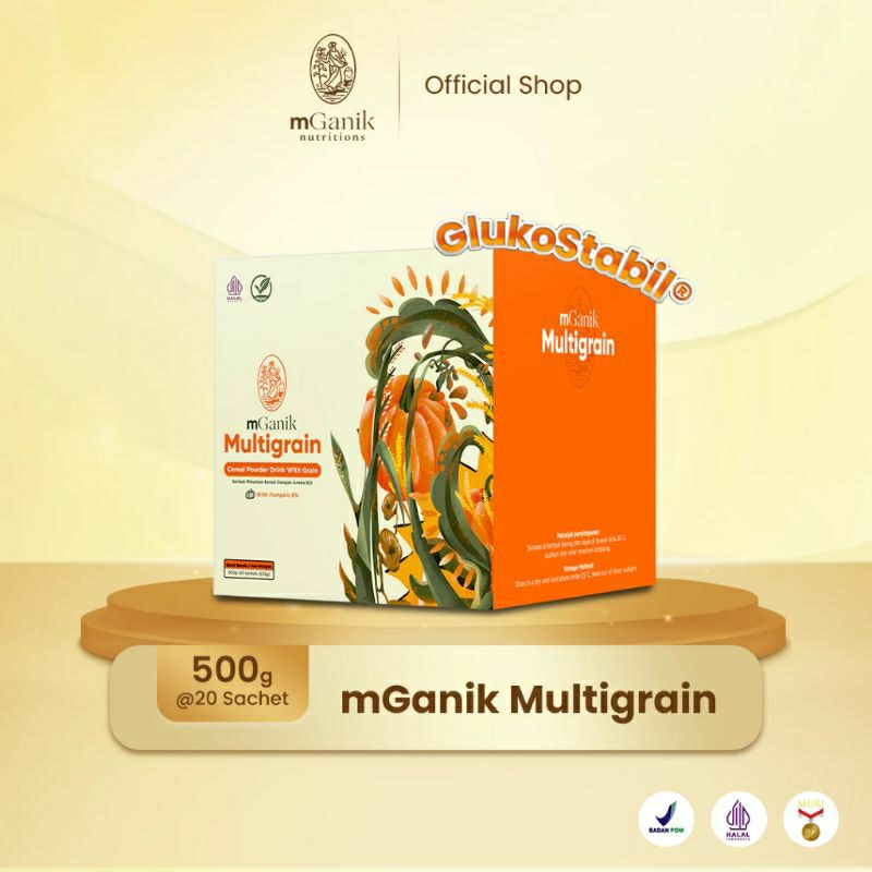 Jual MGANIK MULTIGRAIN 500gr 20 SACHET SUPERFOOD M GANIK GURAH DARAH ...