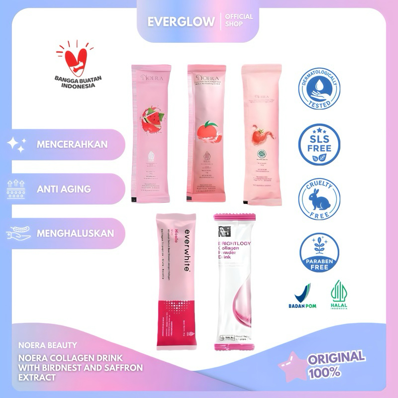 Jual [Ecer 1 Sachet] Noera Collagen Drink,Everwhite Collagen Drink ...