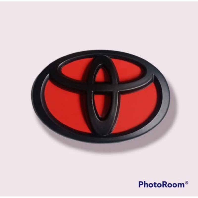 Jual emblem logo stir toyota hitam begron merah | Shopee Indonesia