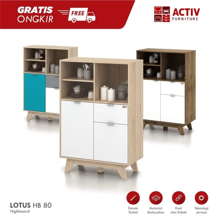 Jual ACTIV LOTUS HB 80 / Buffet Minimalis / Sideboard | Shopee Indonesia