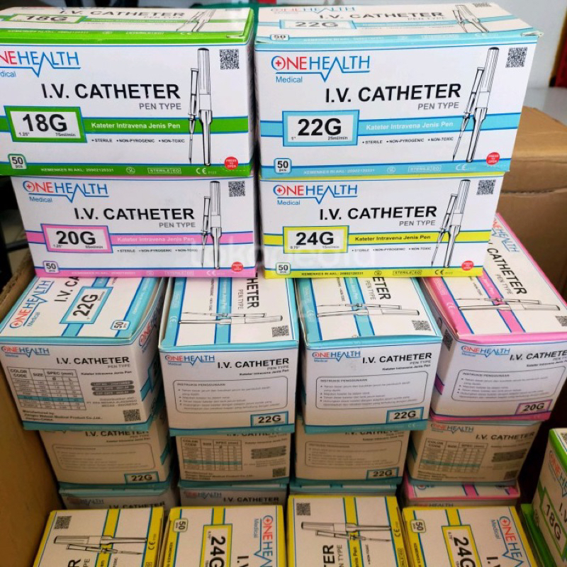 Jual Onehealth IV Catheter | IV Catheter Pen Type Healthcare Jarum ...
