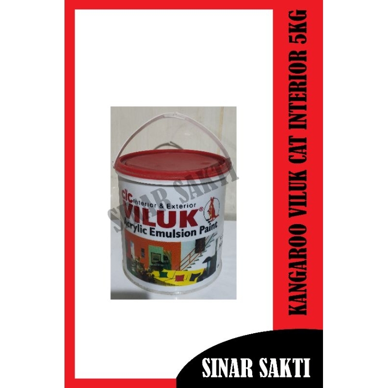 Jual CAT TEMBOK VILUK 5KG 5 KG GALON GLN PUTIH HITAM MURAH BERQUALITAS ...